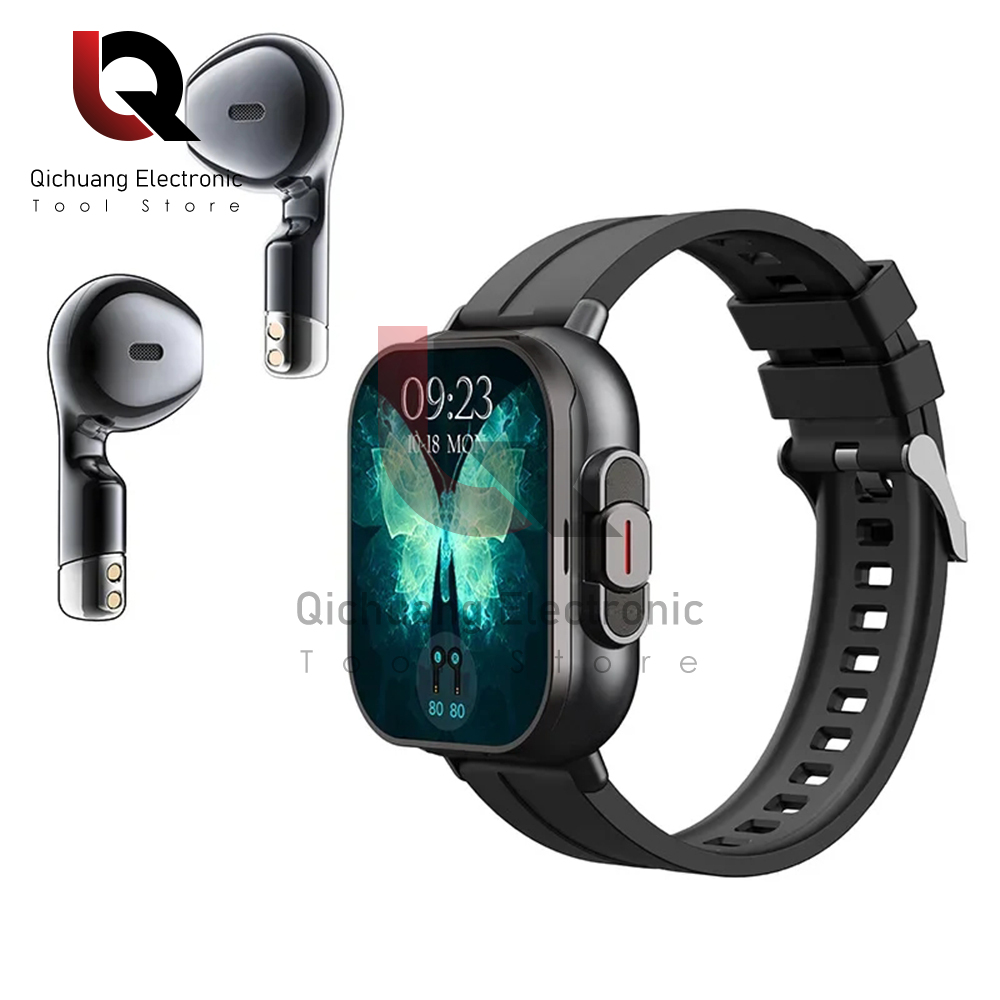 New Smart Watch D8 TWS 2 In 1 Wireless Bluetooth Noise Cancelling Earphones Watch 2 Sports Heart ...