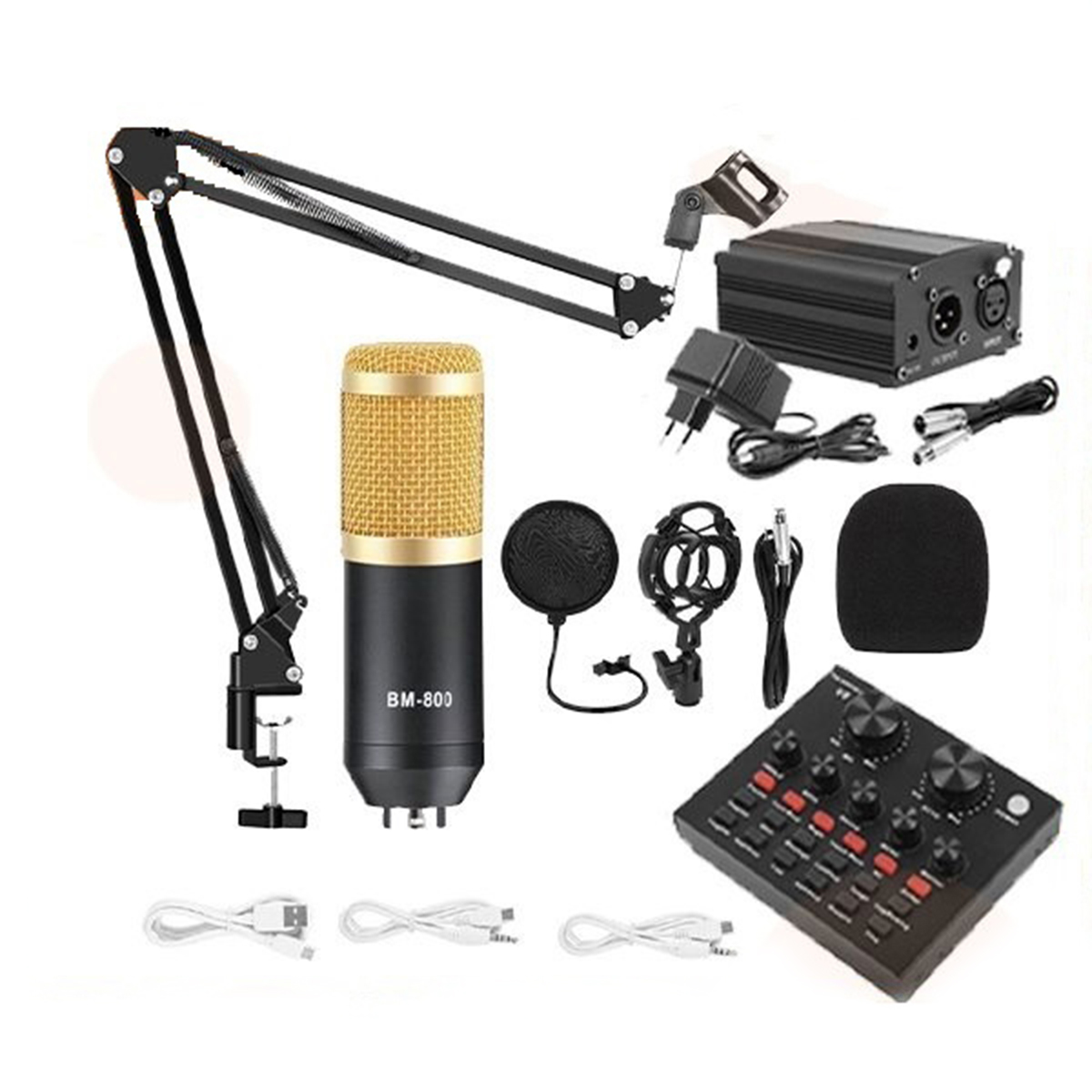 BM 800 condenser microphone studio package for facebook youtube etc. - Emphasizing Value | Daraz ...