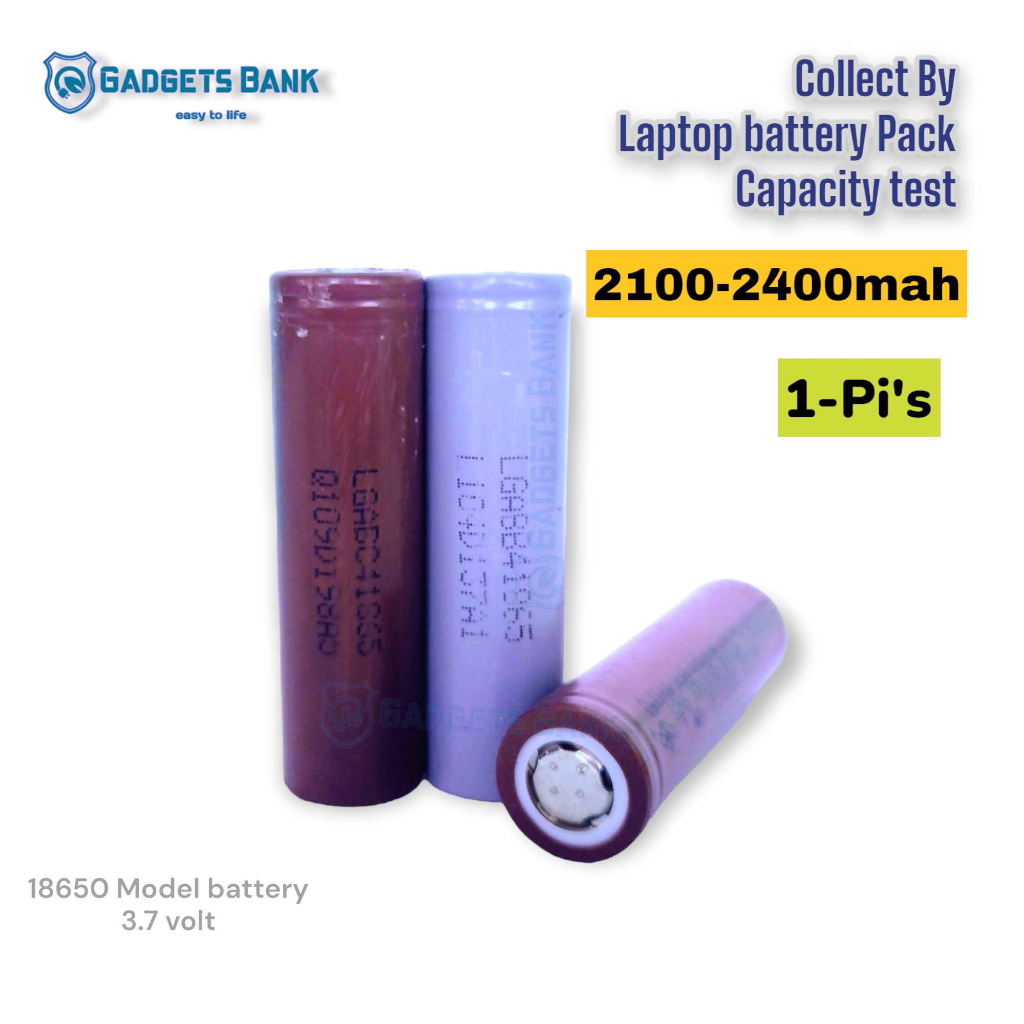 18650 Model 3.7V Lithium-Ion Battery Rechargeable Battery (1-Pc) - High ...