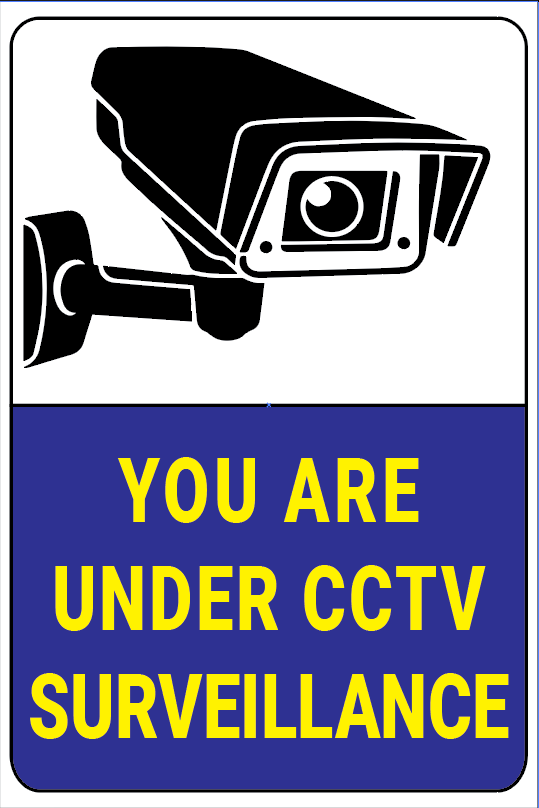 VICINITY Vinyl sticker Sign Board CCTV Camera Surveillance Sign Board ...