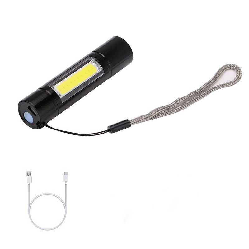 Practical LED Mini Rechargeable Flashlight Work Portable Torch Outdoors ...