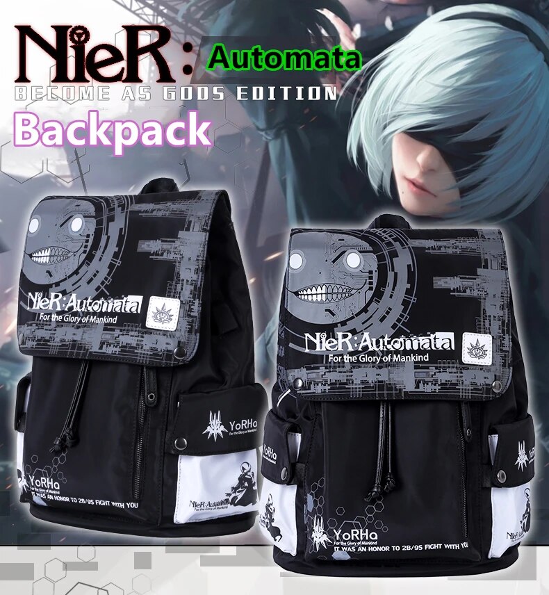 Game NieR : Automata Backpack YoRHa No.2 Type B 2B 9S Anime Cosplay ...