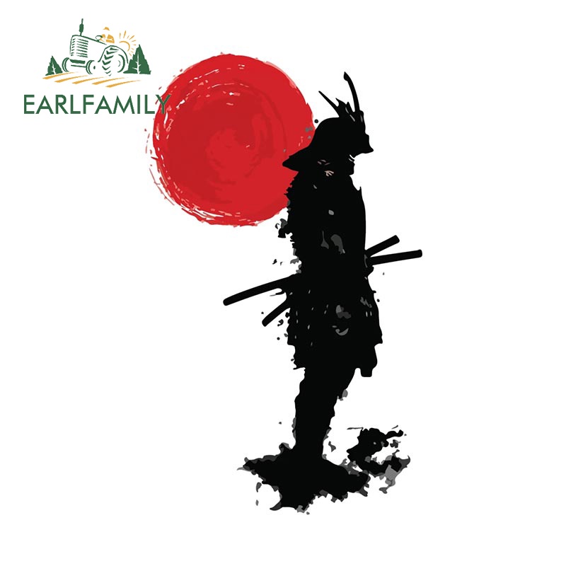EARLFAMILY 13cm x 6.5cm Cool Japanese Samurai Warrior Graphics ...