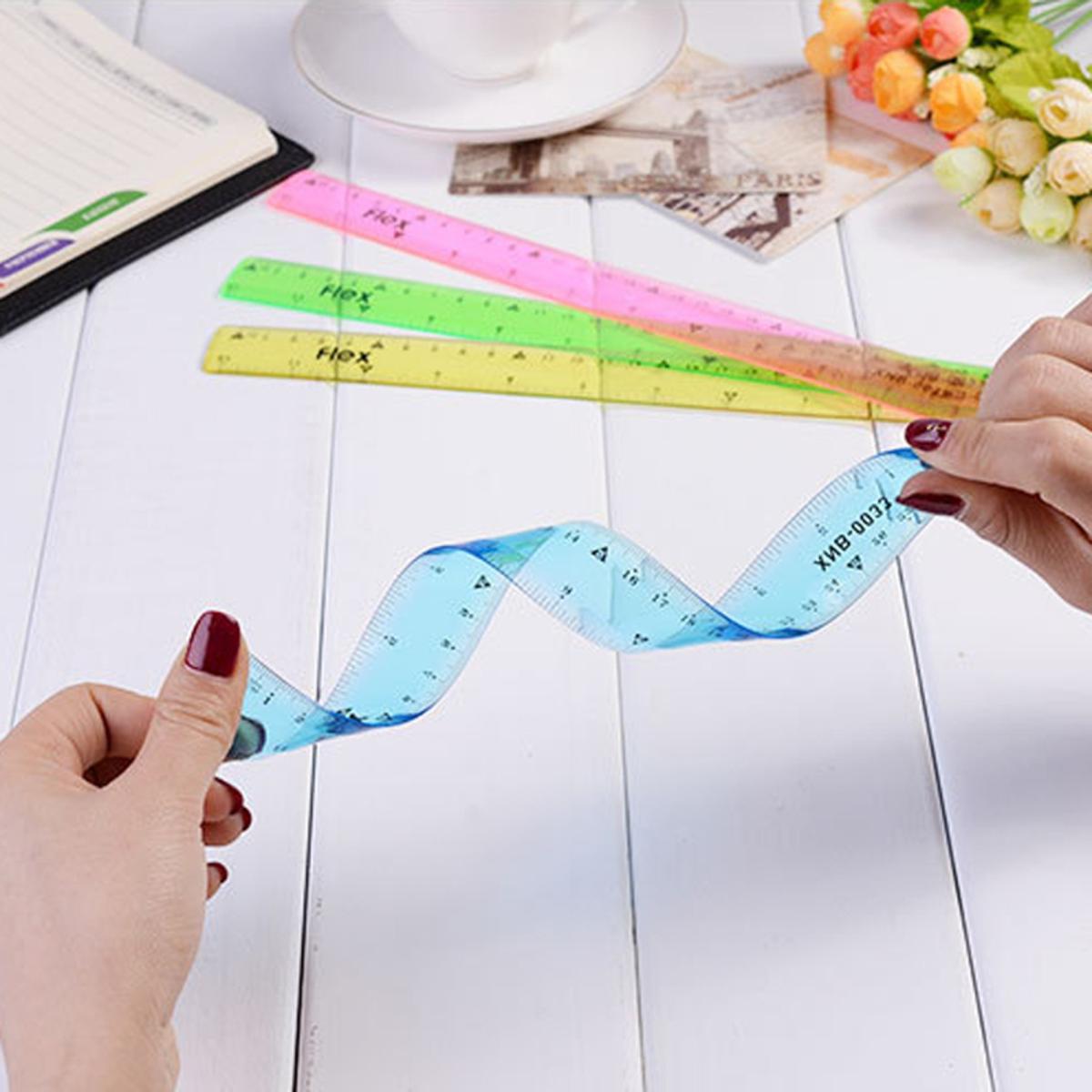 Anti-break PVC Ruler with Inches Metric Scales for Kids Students Adults ...