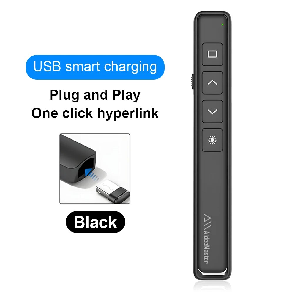 RF2.4GHz Wireless Presentation Clicker Powerpoint Pen USB Remote ...