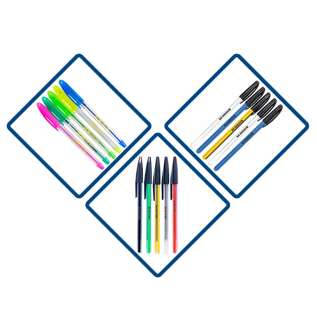 Econo Combo Pack Ball Pens (Econo- 10pcs, Econo DX- 10 pcs, Econo ...