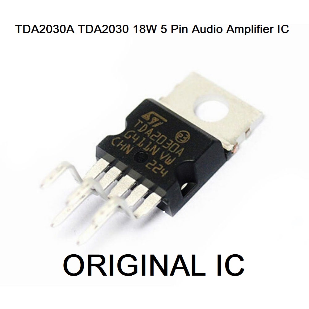 TDA2030A TDA2030 18W 5 Pin Audio Amplifier IC TO-220 Package TDA 2030 18 Watt Mono Hi-Fi Audio ...