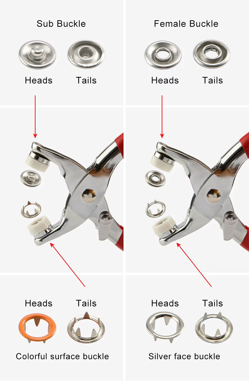 Snap Button Fastener Kit: A Sewing Machine Alternative for Easy ...
