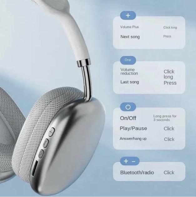 P9 Pro Max Air Wireless Bluetooth Headphones Noise Canceling Earphone