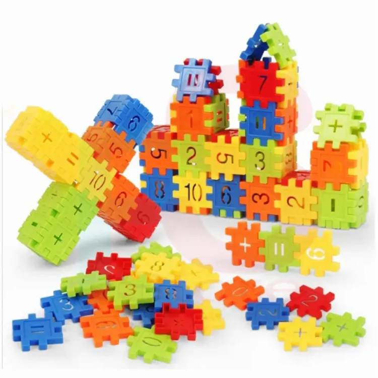 Number Educational Building Blocks Set For Kids Plastic pipe blocks ...