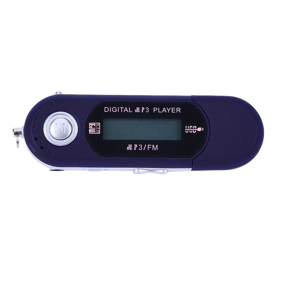 Portable USB MP3 Music Player Digital LCD Screen FM Radio Black Blue ...