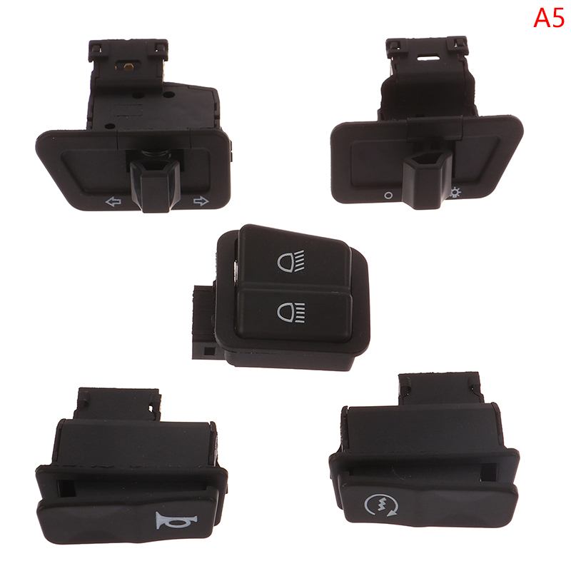 5Pcs Motorcycle Start Switch Horn Light Turn Signal High Low Beam ...