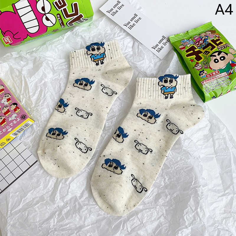 Kawaii Crayon Shin-Chan Socks Women's Socks Low-Top Summer Thin ...