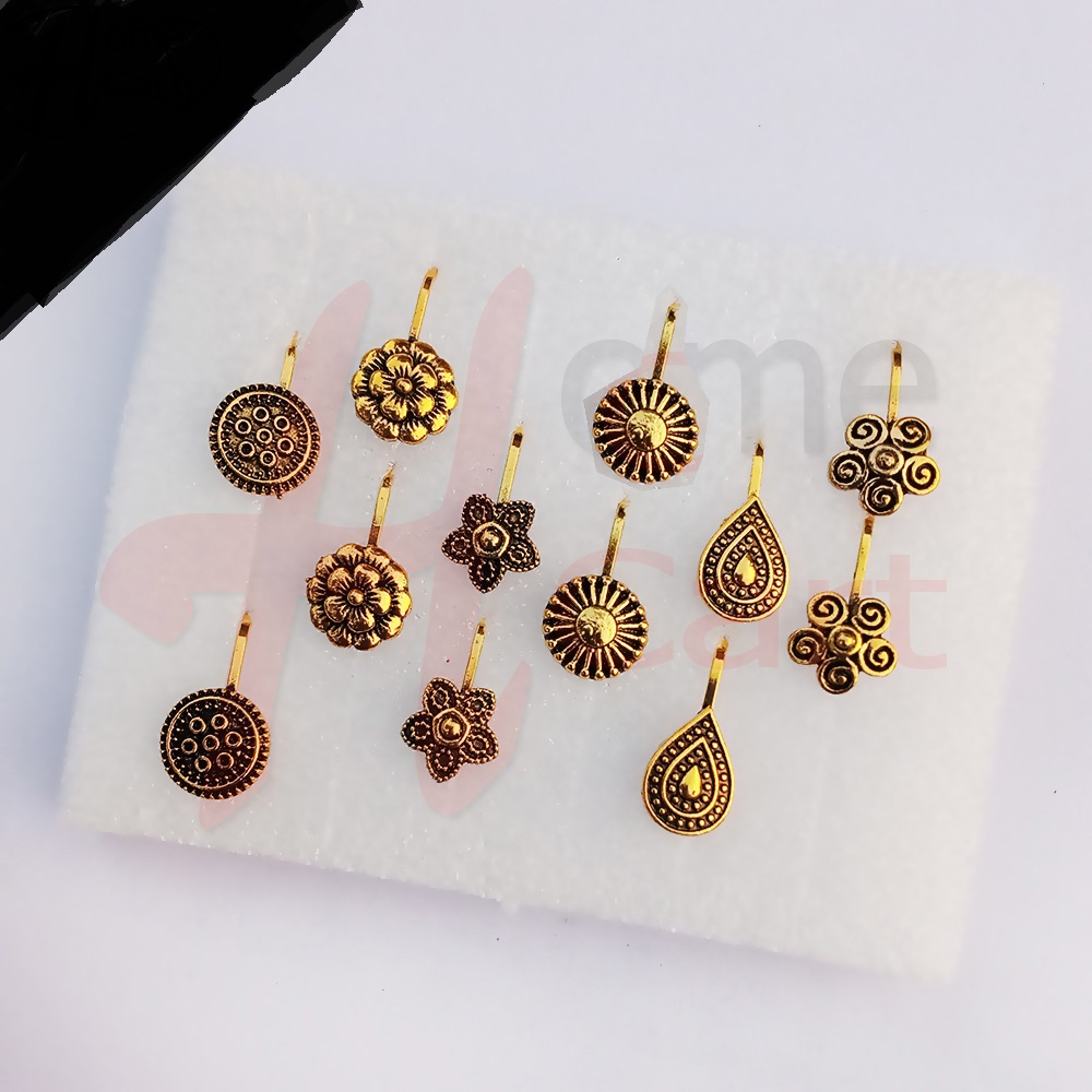 Adjustable Nose Pin Set for Women 12 Piece Pack with Box | Daraz.com.bd