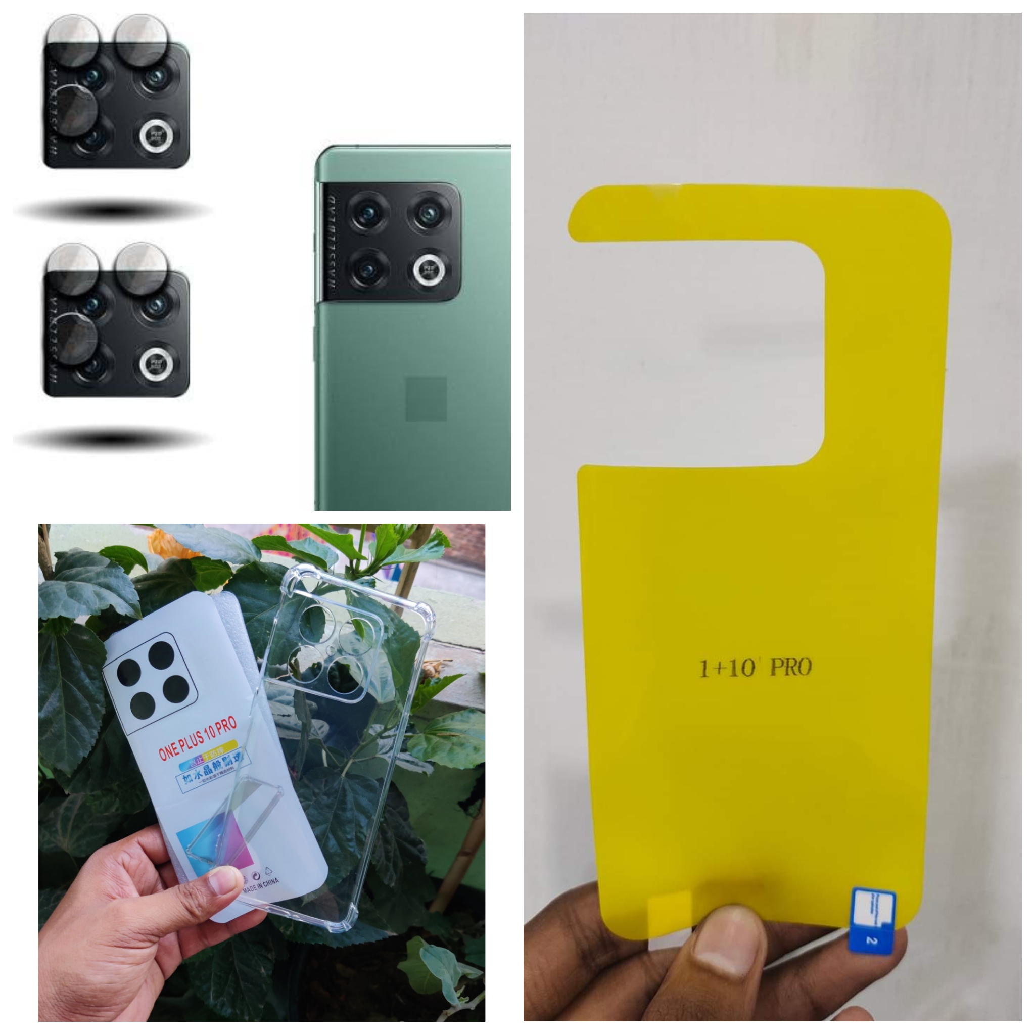 for one plus 10 pro ( 3-in-1) combo pack (BACK COVER+CAMERA LENS ...