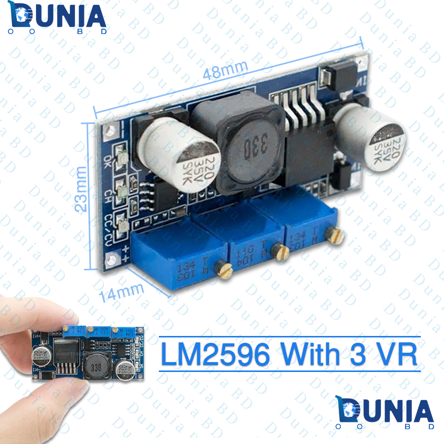 LM2596 Buck Converter Module Step Down Adjustable DC-DC Voltage ...