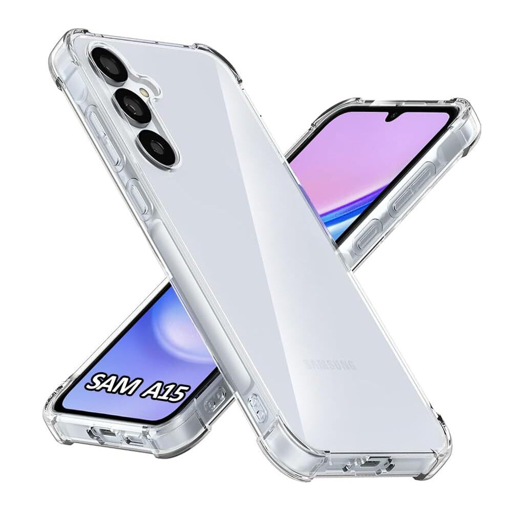 For Samsung galaxy A15 4G Flexible Clear Transparent Soft TPU Back Case ...