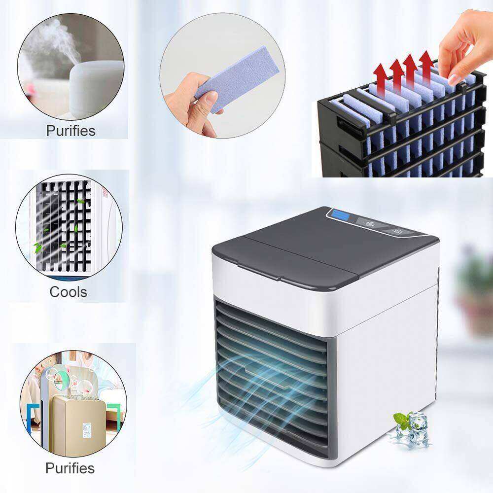 Portable Mini USB Air Cooler with 7 Colors LED lights for Office/Home