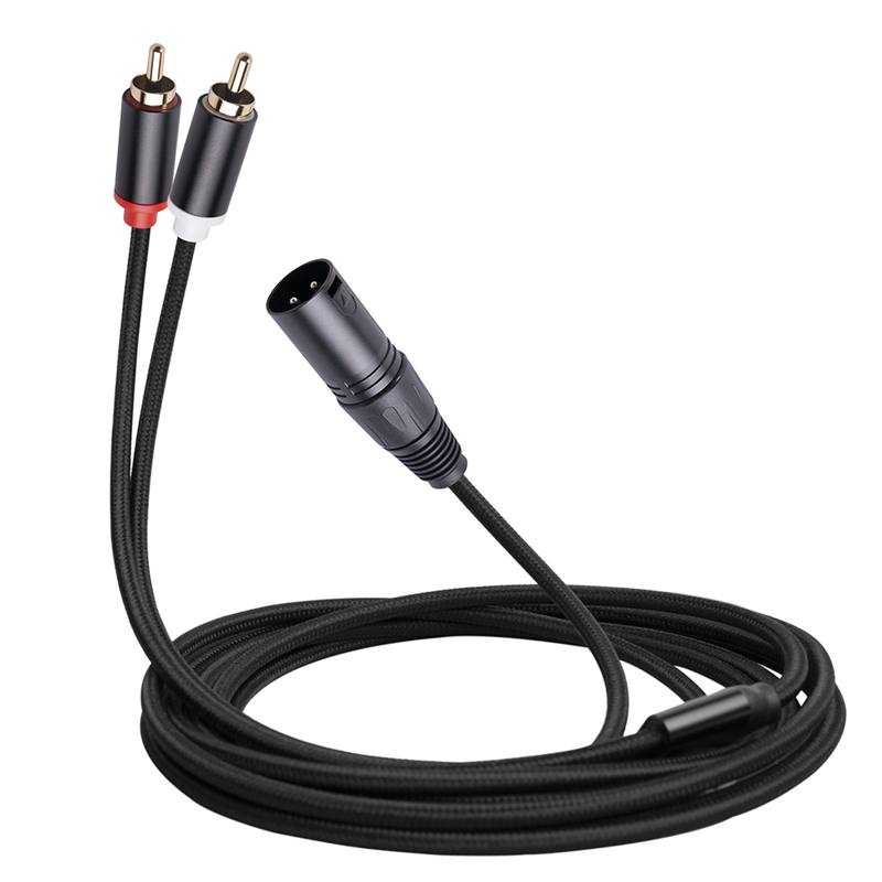 XLR To Dual RCA Audio Cable A1 XLR Male 3 Pin To Dual RCA Male Plug ...