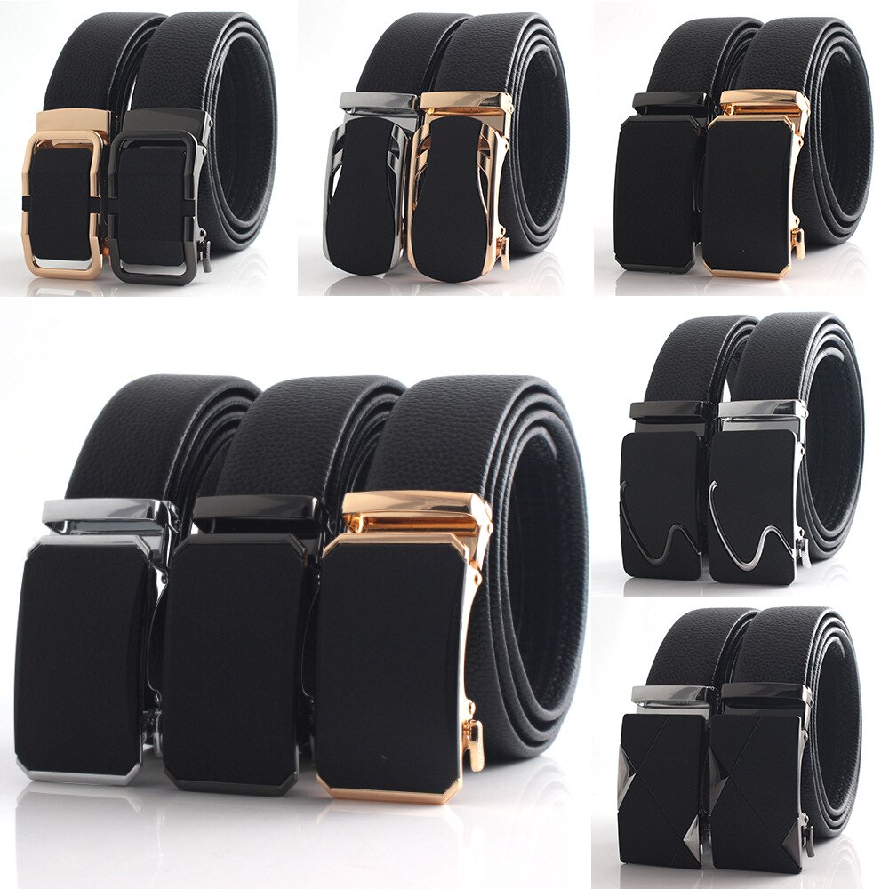 Hot Selling Men Belt Fashion Alloy Automatic Buckle Belt Business ...