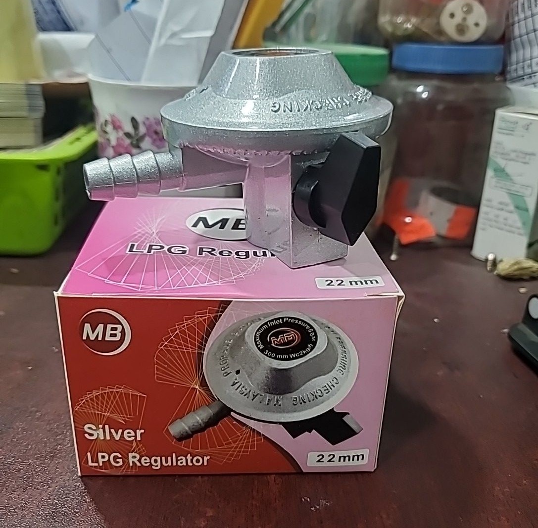 MB Silver Low Pressure LPG Gas Regulator 22mm | Daraz.com.bd