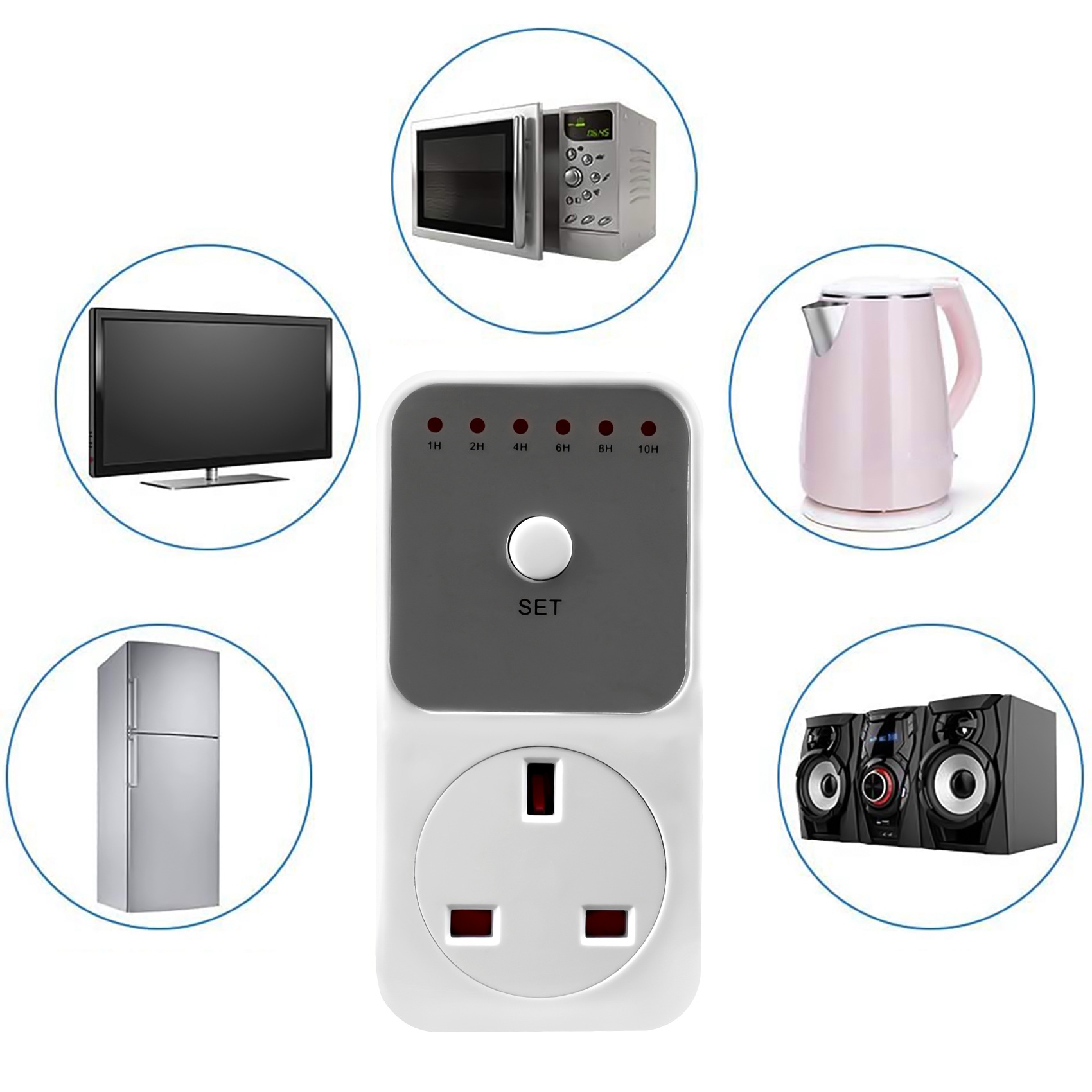 Smart Countdown Timer Switch Socket Auto Shut Off Outlet Uk Plug ...