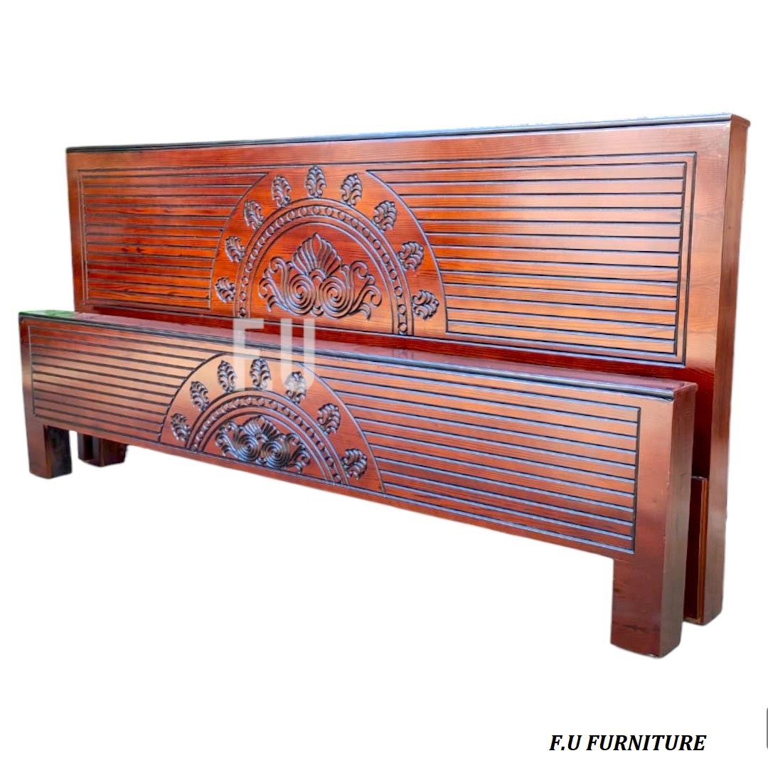 Stylish and High Quality Flores Bed Double Size (MDF) Plain khat ...