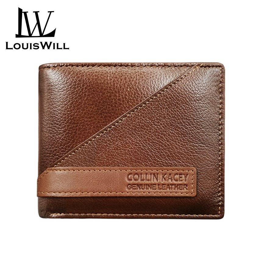 LouisWill Men's True Leather Foldable Wallet For Men Business Wallets ...