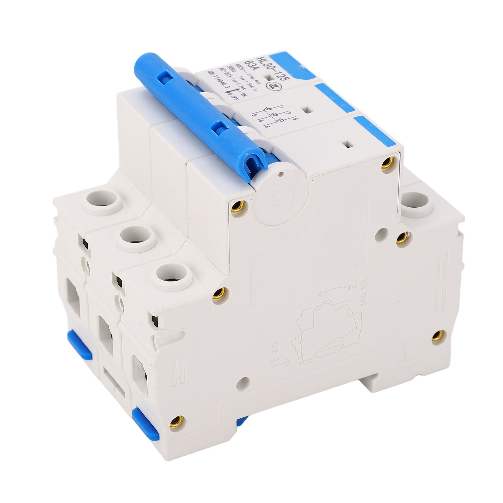 400V 63A Isolator Circuit Breaker 3 Pole Miniature Circuit Breaker ...
