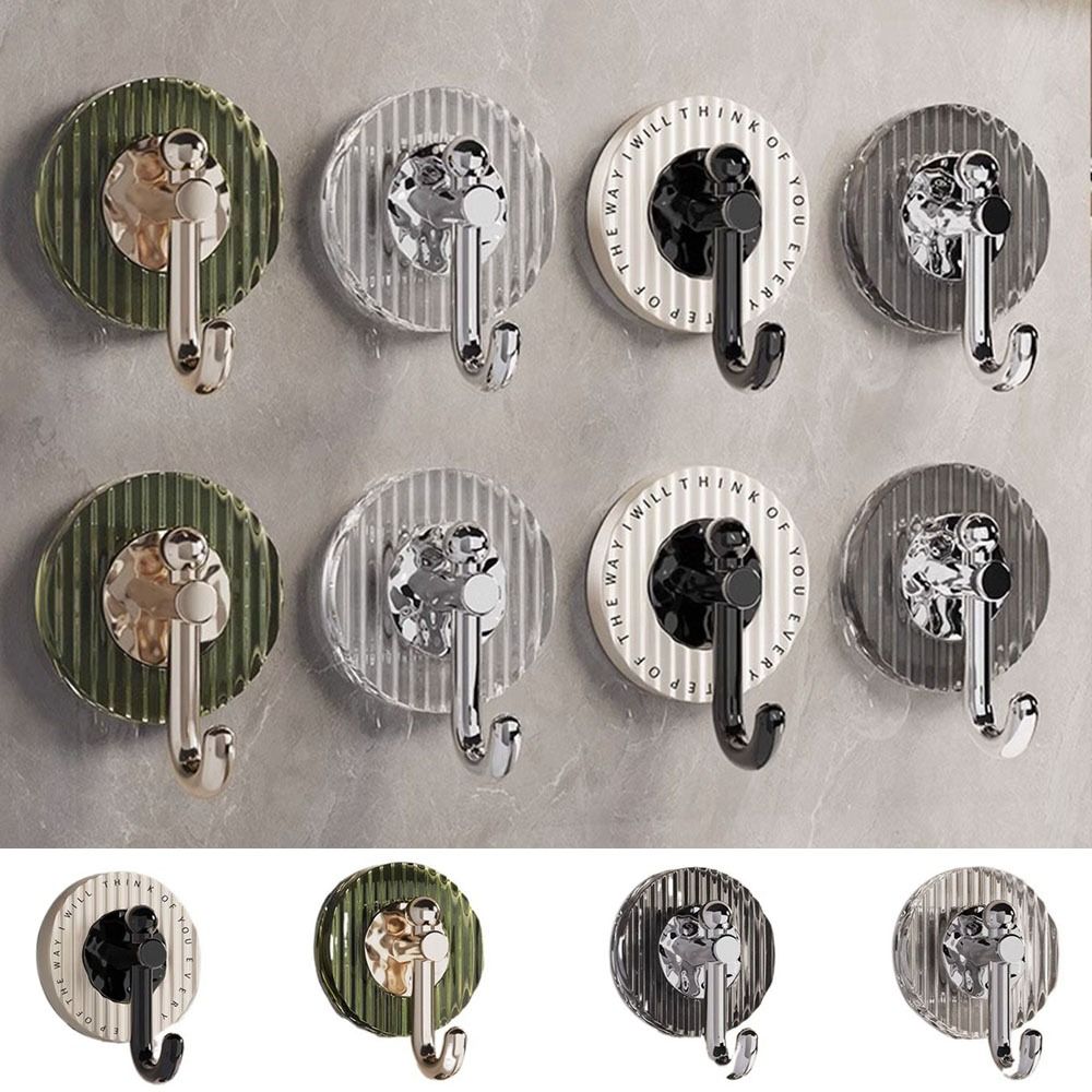 4pcs Creative Plastic Light Hook Self Adhesive Wall-mounted Key Holder ...