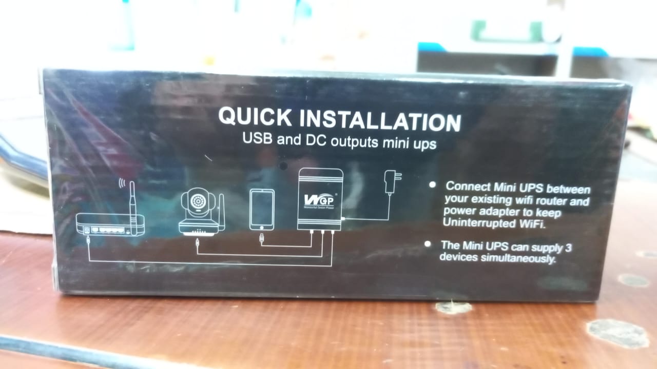 Mini UPS 10400 mAh DC UPS for Router, Onu, CCTV_ 5 9 12 Volt Output ...