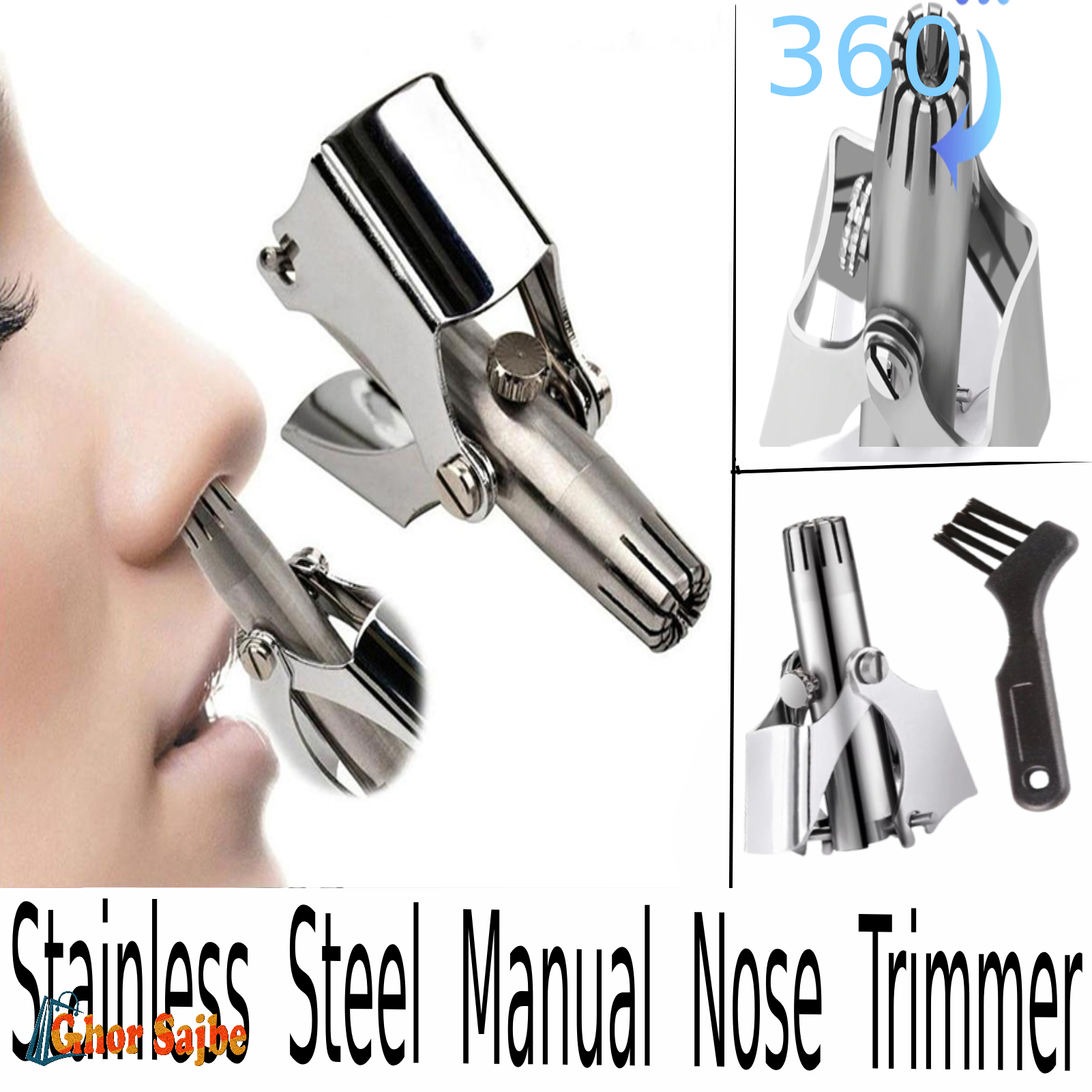 Rotary Trimming Machine with stainless steel ear and nose hair trimmer ...