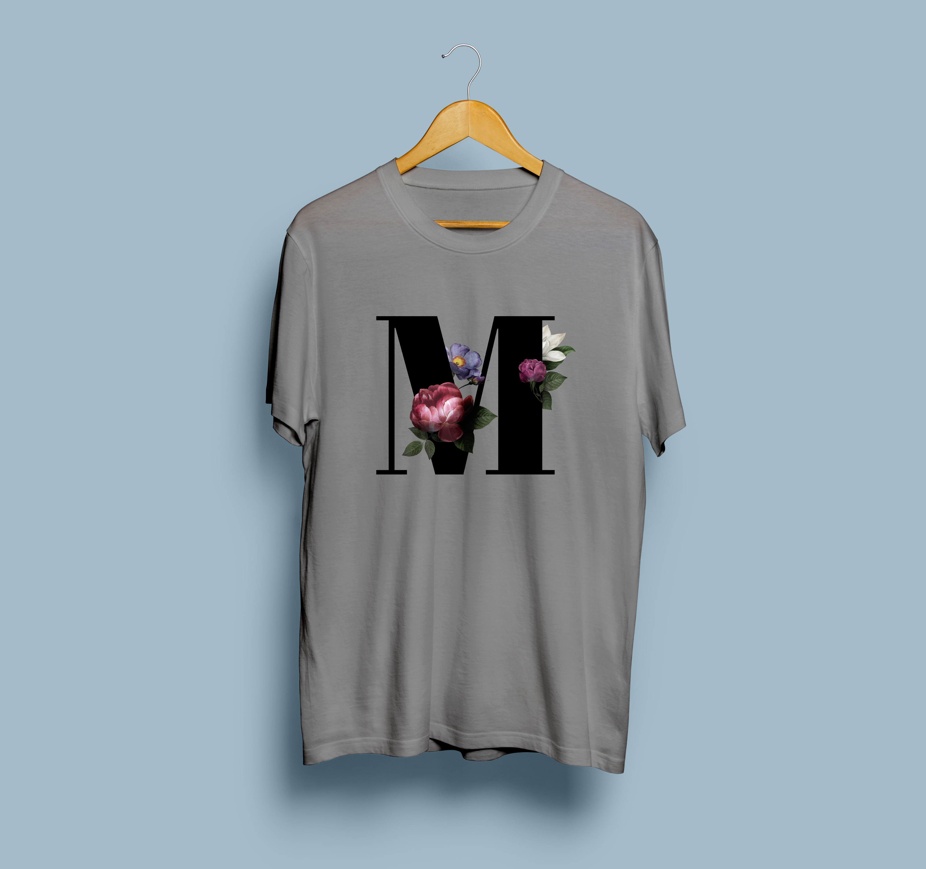 Synthetic Alphabet M T-Shirt For Men- Genji | Daraz.com.bd
