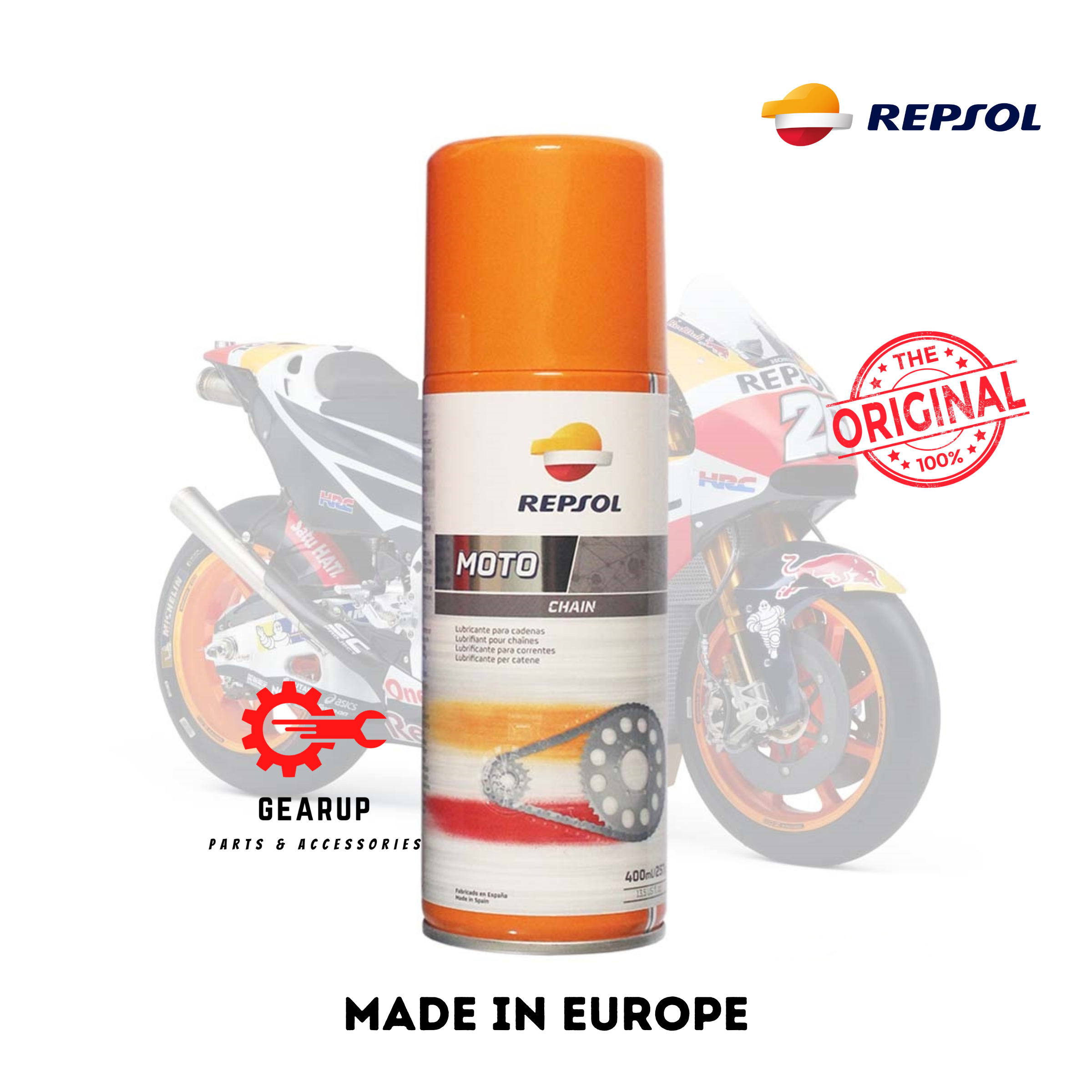 Repsol Moto Chain Lube 400ml (Made in Europe)