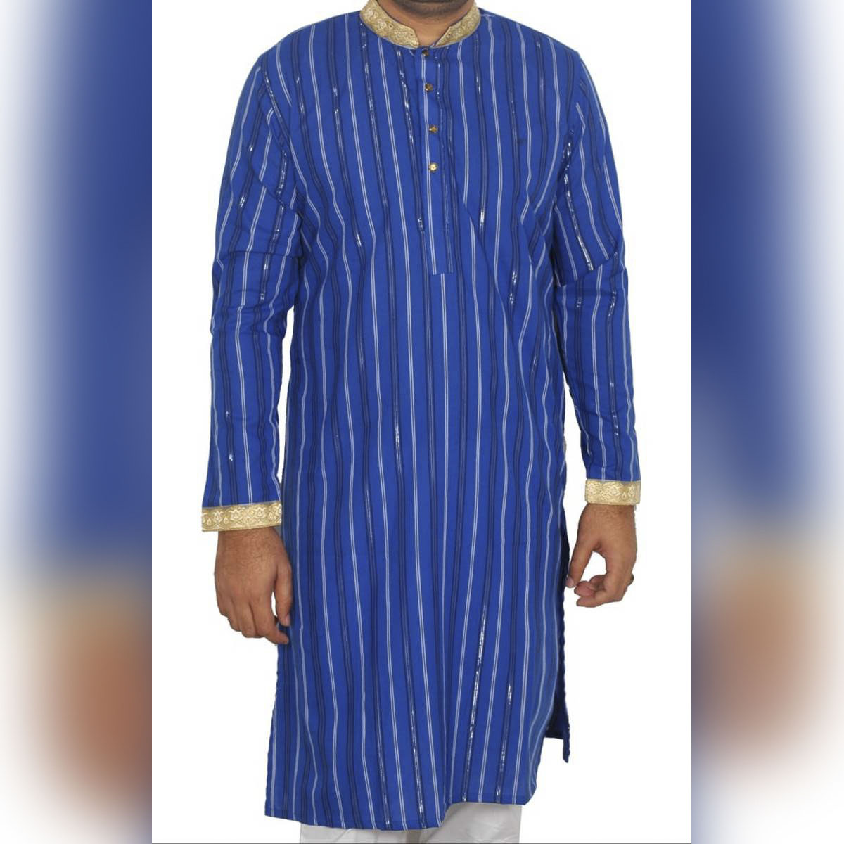 White Cotton Semi Long Panjabi For Men | Daraz.com.bd
