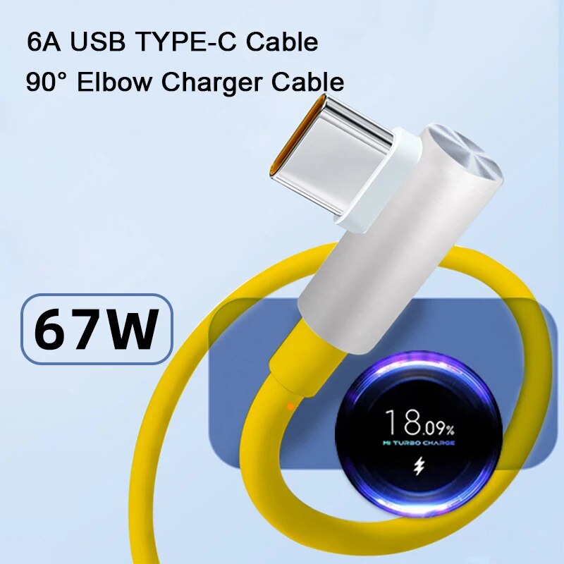 Original Xiaomi 120W 67W 6A USB Type C Fast Turbo Charger Cable For Mi ...