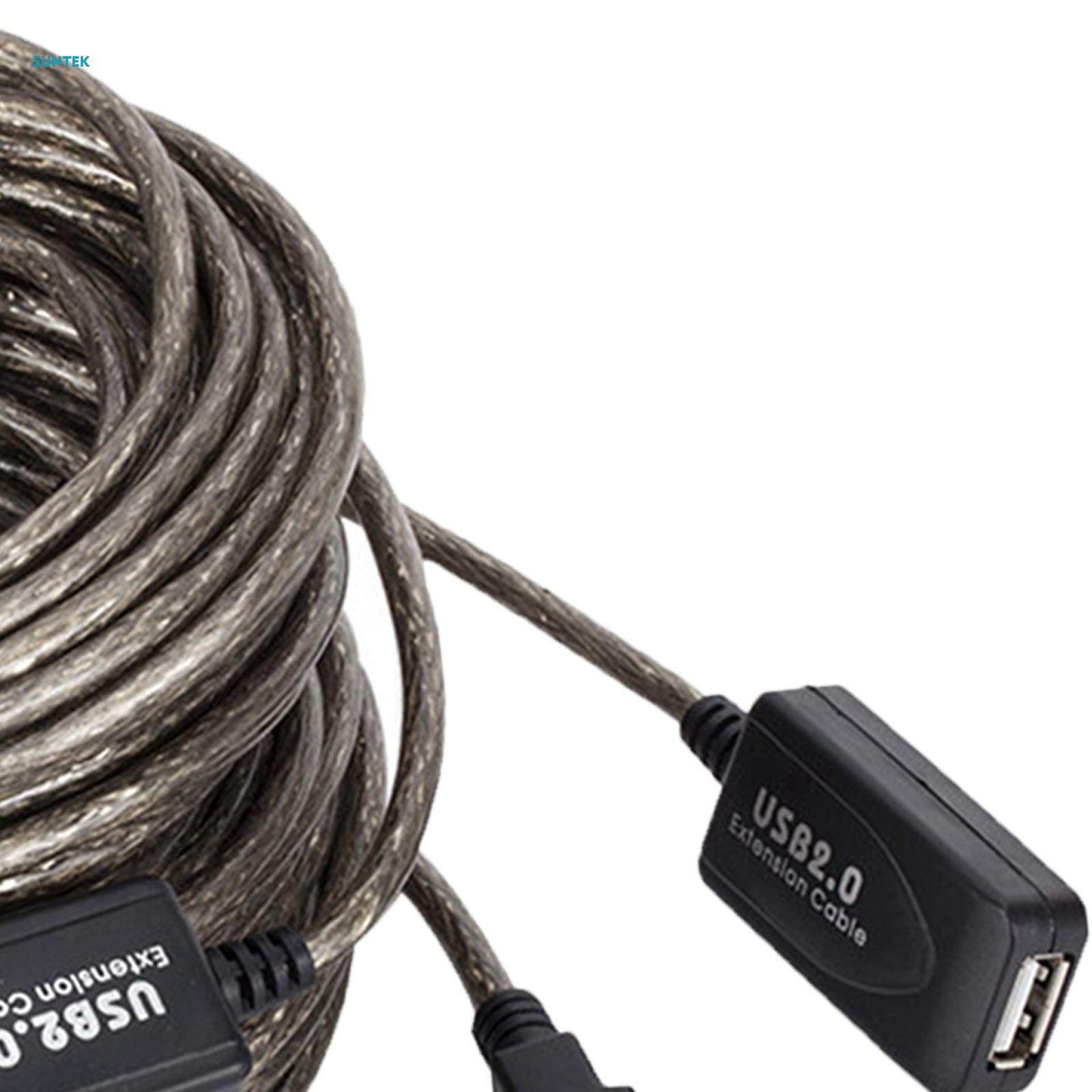 USB 2.0 Extension Cable USB Extender for Loudspeakers Headsets 20 Meter ...