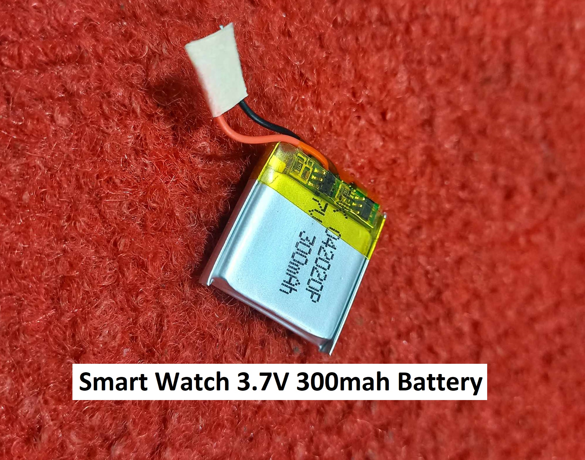 Smart Watch Battery 3.7V 300mAh Rechargeable Battery 3.7V Battery Size ...