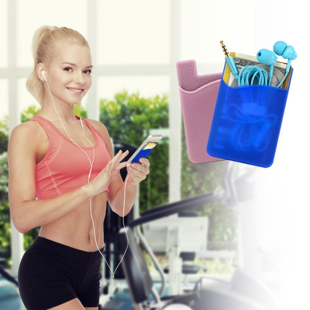 Phone Card Holder Silicone Mobile Phone Card Holder Elastic Wallet On ...