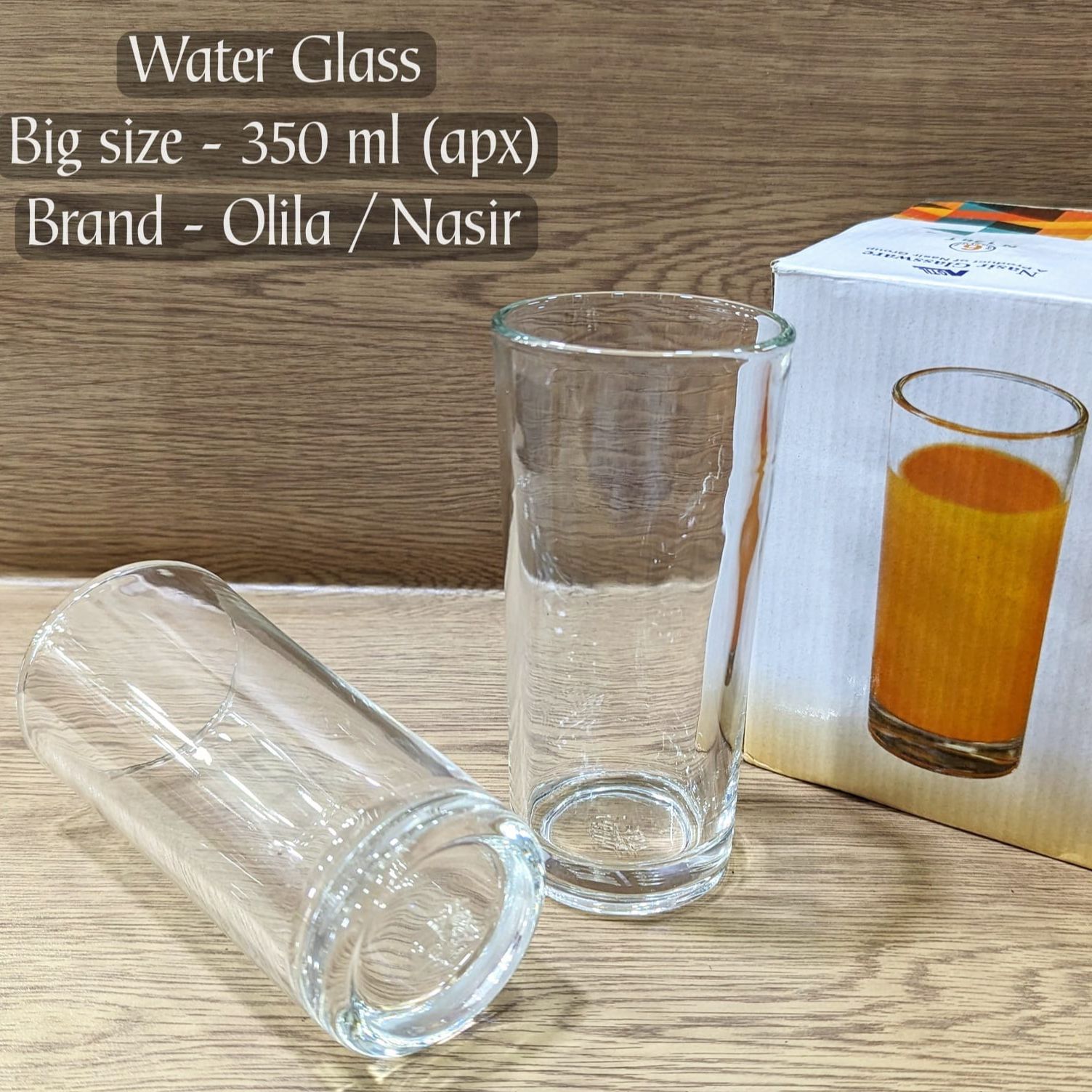 Cristal Clear Drinking water Glass /Round kach Glass (6 pieces) Set ...