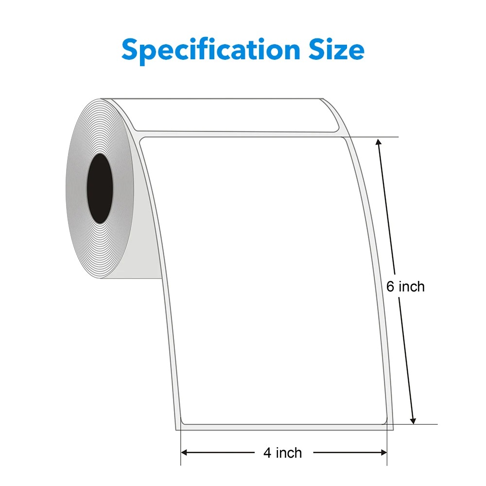 Shipping Label DT (4x6 inch) - 500 labels per Roll | Direct Thermal ...