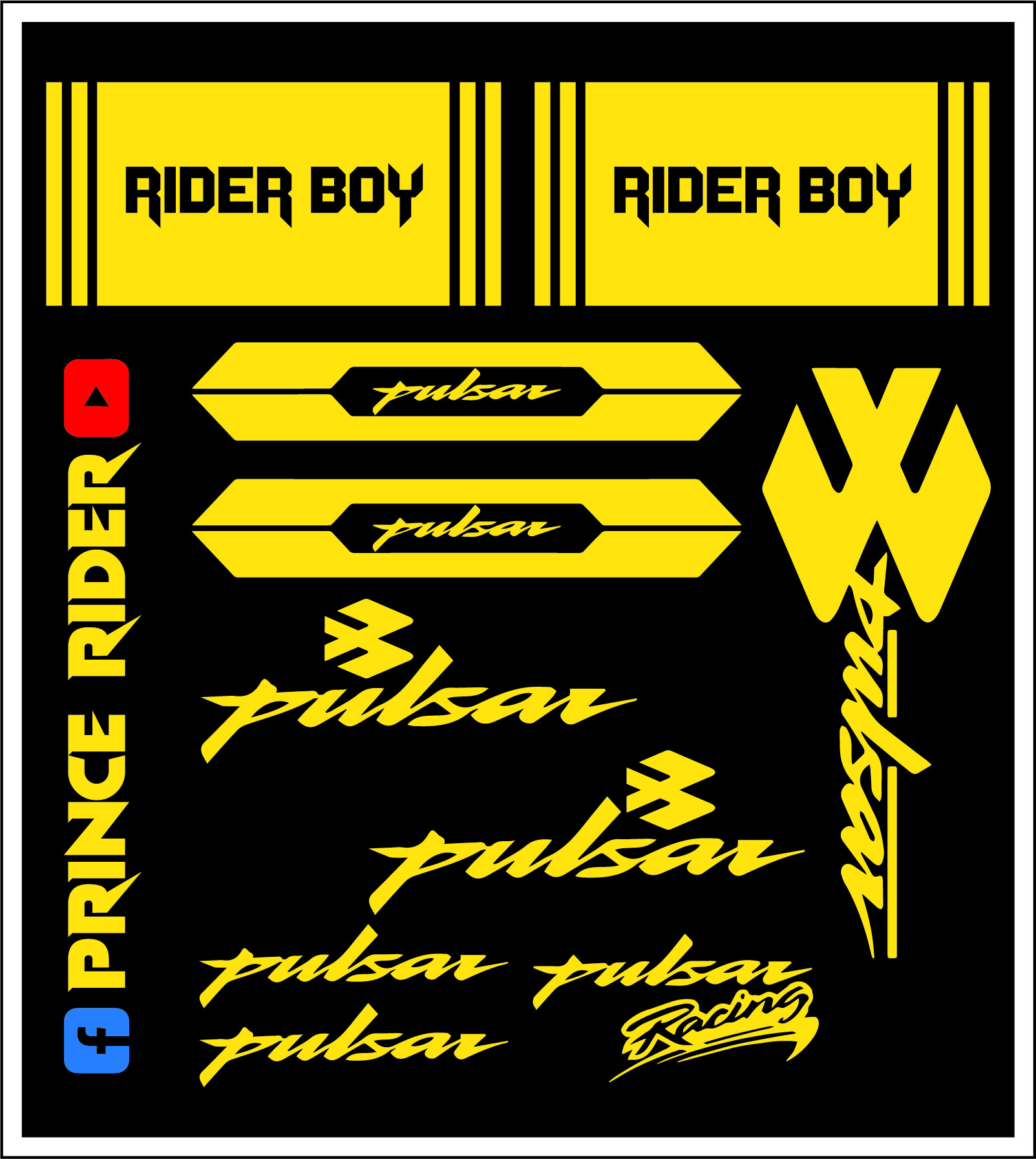 Palsar bike all sticker | bike modify sticker | BAJAJ Palsar sticker ...