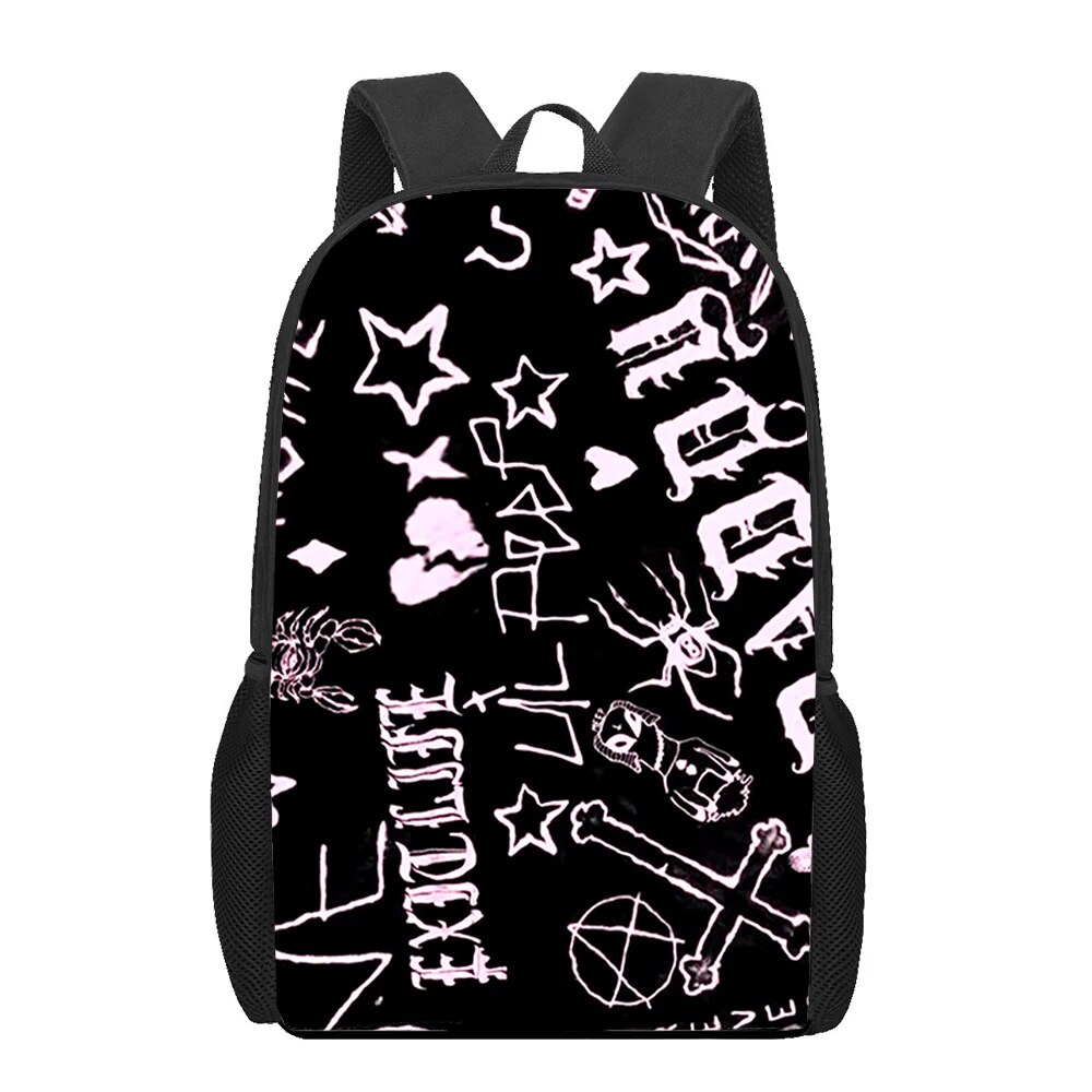 Lil Peep 3D Printed Boys Girls Book Bag Kids School Bags Teenager ...
