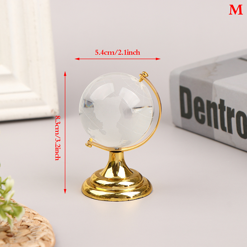 World Map Earth Round Globe Crystal Paperweight Decoration For Wall