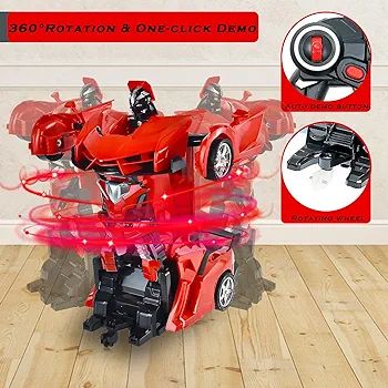 TOY ROBOTS CAR with steering remote control 2in1 DEFORMATION CAR ...