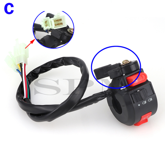 3/4/5-Function Hi-Lo Electric Start Button Switch For 50-150cc Four ...