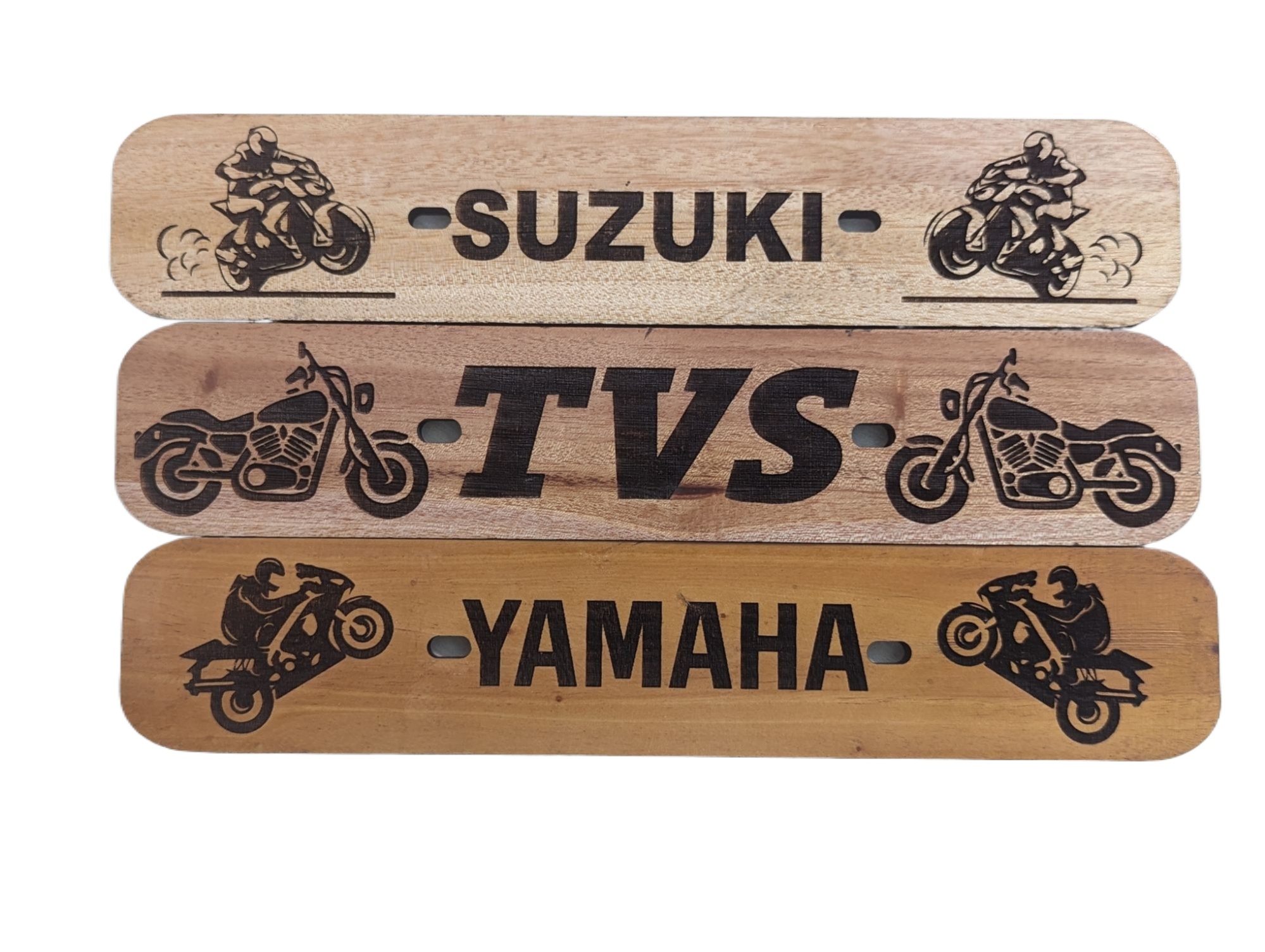 Motorcycle Front Name Plate Wooden for Suzuki Yamaha Decorations All ...
