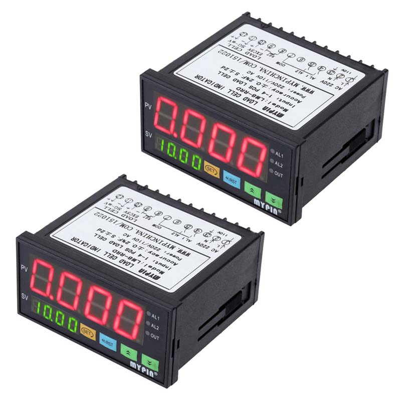 2X MYPIN Digital Weighing Controller Load-Cells Indicator 2 Relay ...