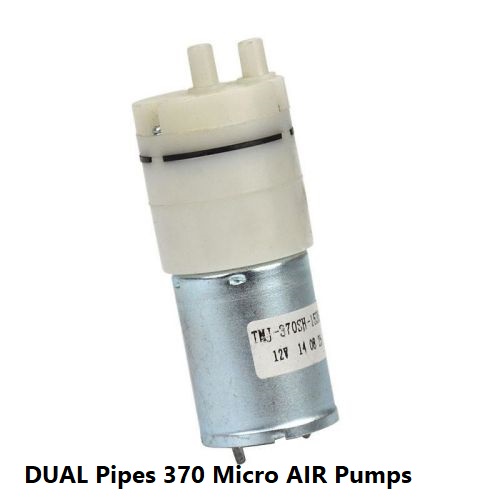 DUAL Pipes 370 Micro AIR Pumps DC 3V 6V 370 Portable Flow Vacuum Pump ...