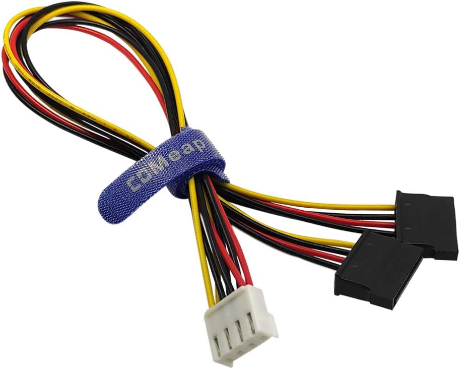 4 pin to HDD Dual SATA Split Power Cable DVR CCTV Recorder (Type 2 ...